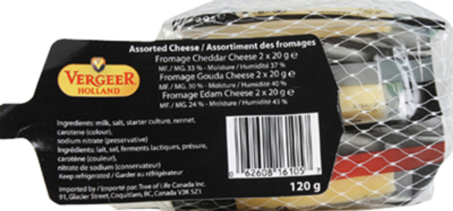 VERGEER MINI ASSORTED PORTION PACKAGE CHEESE HOLLAND