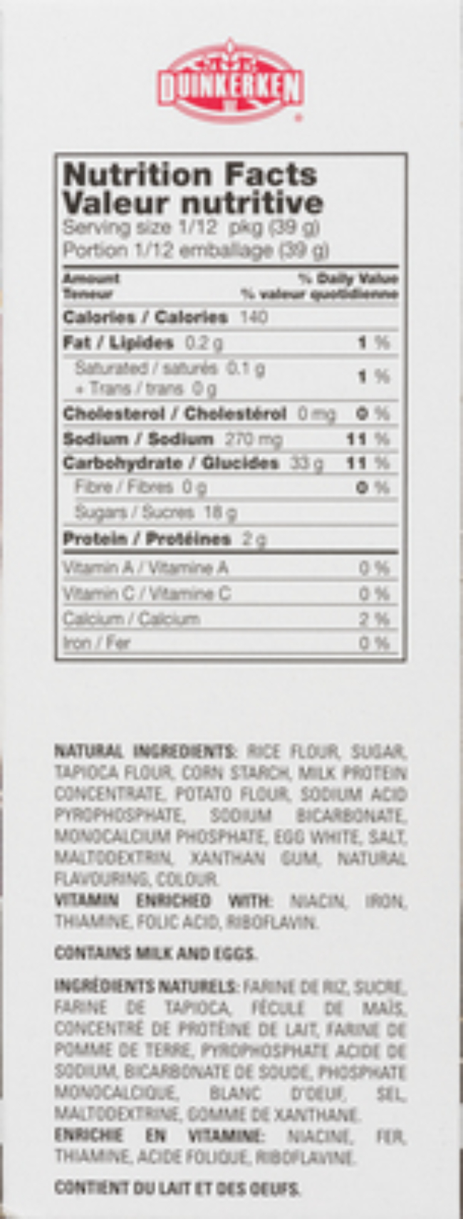 Duinkerken Gluten Free Lemon Mix