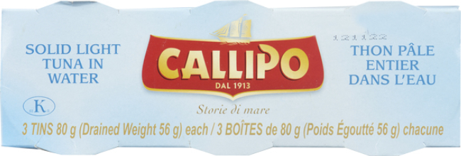 Callipo Callipo Tuna Canned 3pk In Water (cal Canned Tuna 3pk Water)