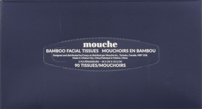 Mouche Bamboo Facial Tissues 3 Ply - 19.5 cm x 19.3 cm 90 Tissues ...