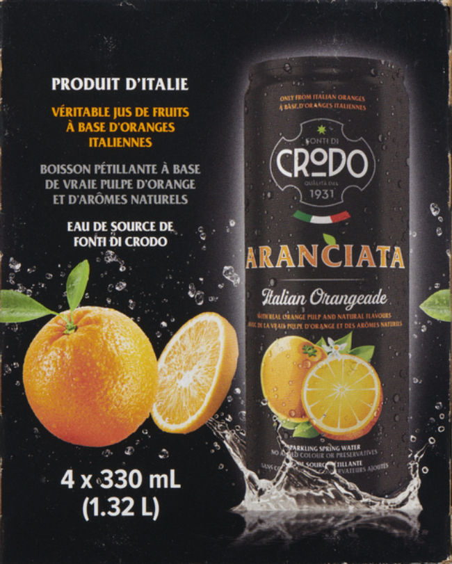 CRODO ARANCIATA - ORANGE SODA | FoodServiceDirect.ca - Canada's Widest ...