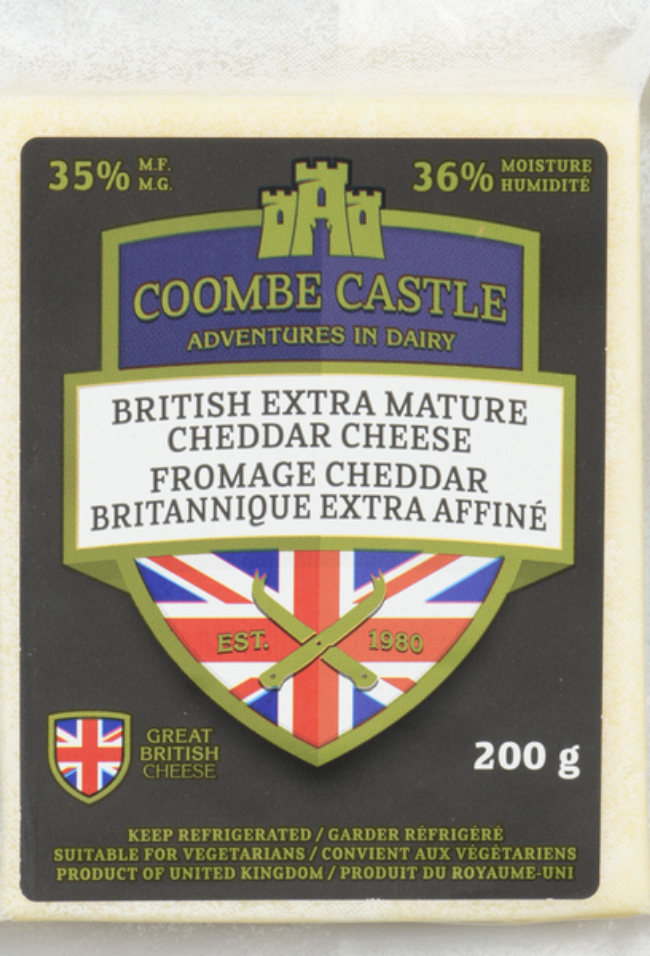 COOMBE CASTLE BRITISH EXTRA MATURE CHEDDAR | FoodServiceDirect.ca ...