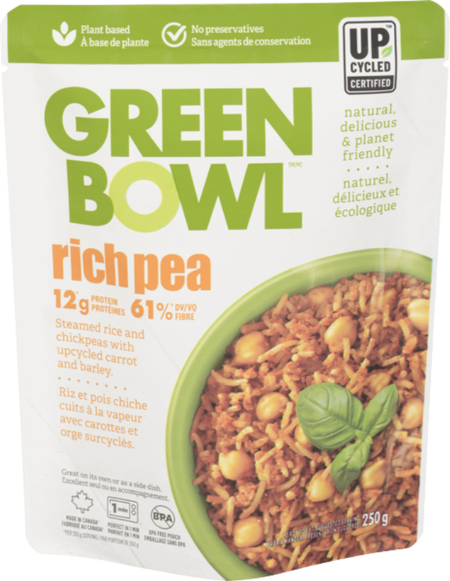 Green Bowl Foods Richpea-steamed Rice & Chickpeas With Upcycled Carrot ...