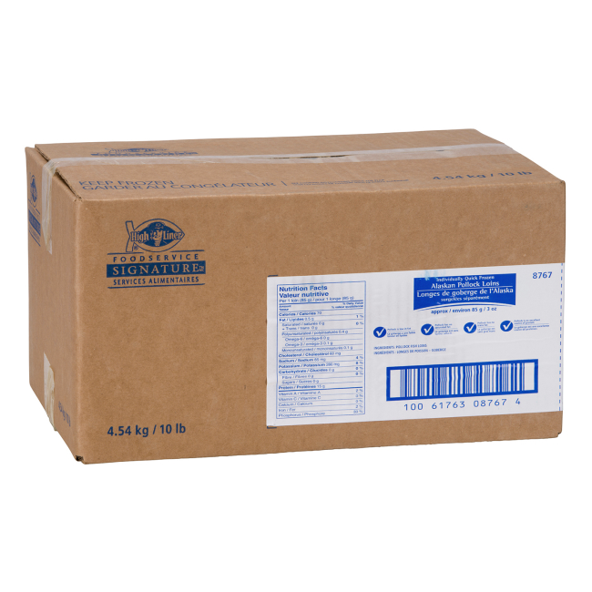 High Liner Foodservice Individually Quick Frozen Alaskan Pollock Loins ...
