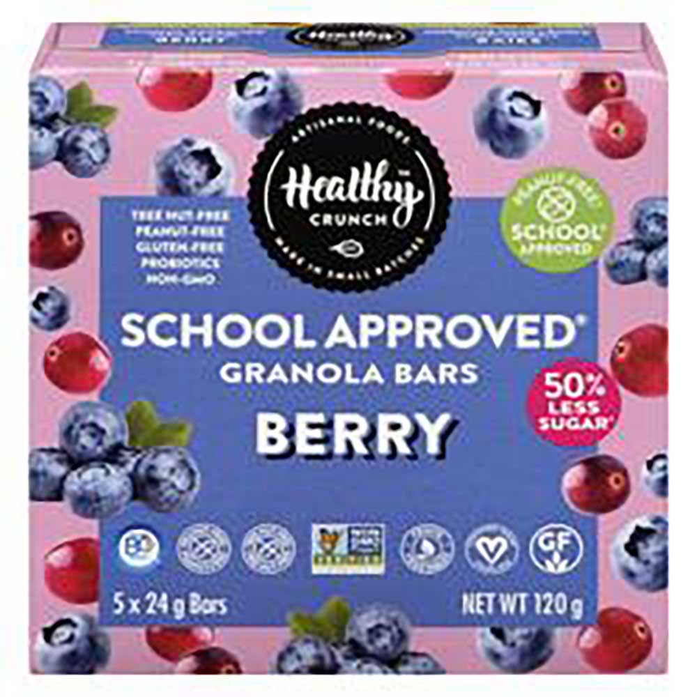 Healthy Crunch School Approved 24 Grams Berry Granola Bar| 5 Count
