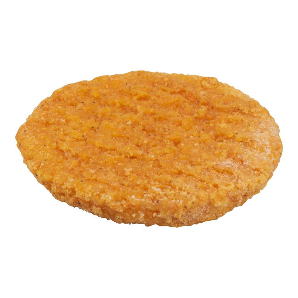 Olymel Chicken Burger Breaded Breast Round Spicy 80g