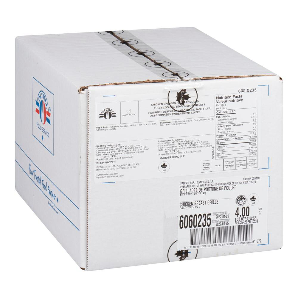 Olymel Chicken Breast Boneless Seasoned Cooked