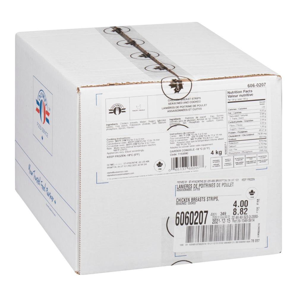 Olymel Chicken Strips Breast Cooked