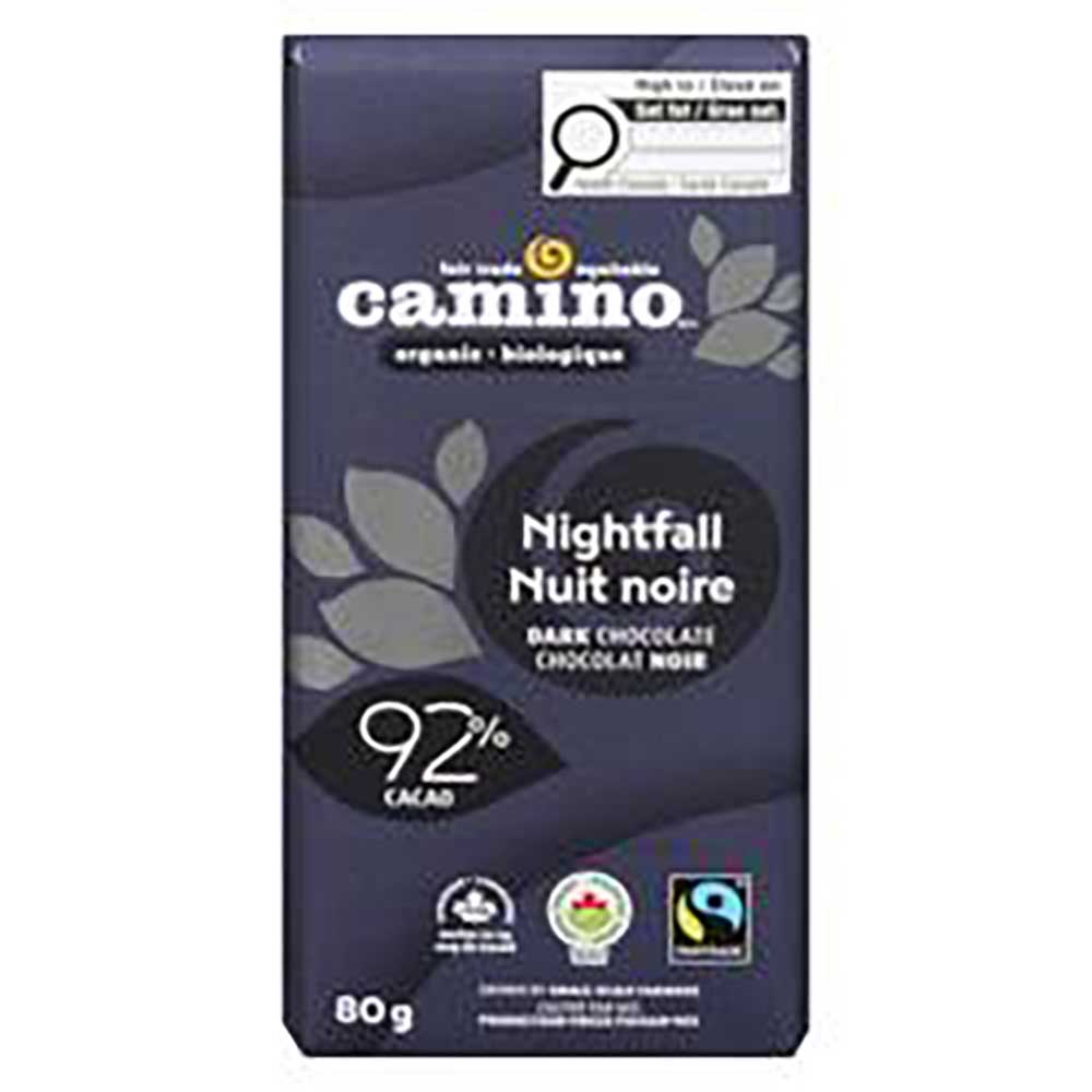 Camino Camino Ft Org Nightfall Dark Chocolate – 92% Cacao (camino Ft ...