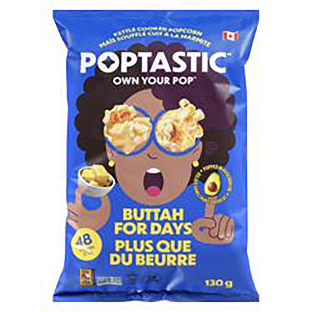 Poptastic Buttah For Days - 8 Count Case Of Popcorn (buttah For Days ...