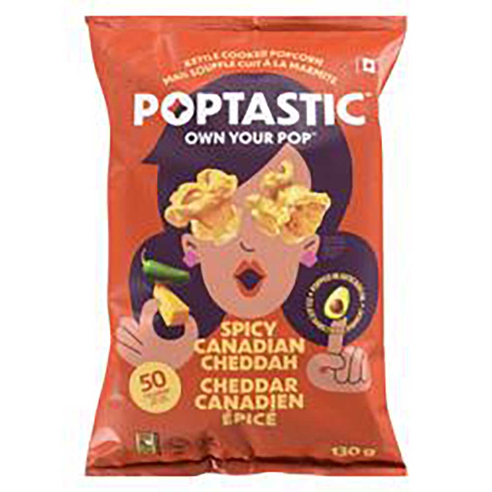 Poptastic Spicy Canadian Cheddar - 8 Count Case Of Popcorn (spicy ...